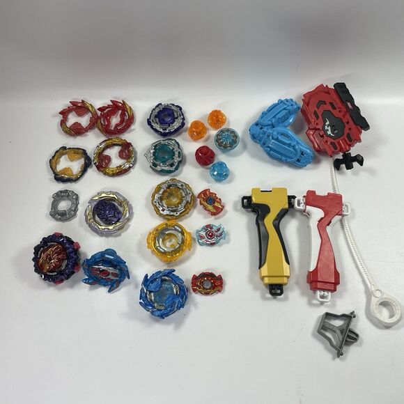 Hasbro | Toys | Beyblade Lot Launchers Beyblades And Parts | Poshmark